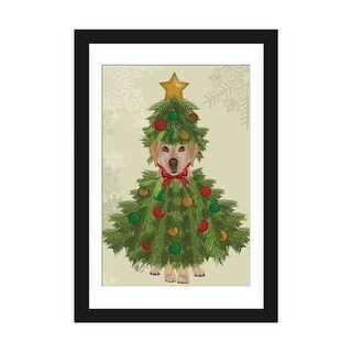 iCanvas "Yellow Labrador, Christmas Tree Costume" by Fab Funky - Bed ...