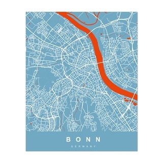 Bonn North Rhine Westphalia Germany Maps City Urban Art Print/Poster ...