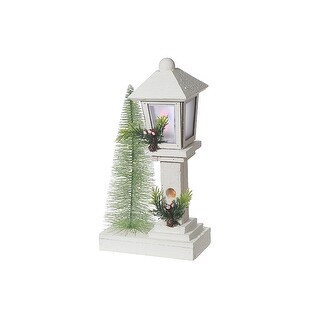 Led White Wooden Lamp Post With Tree 14.61" - Bed Bath & Beyond - 40968581