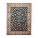Hand Knotted Teal Persian Wool & Silk Traditional Oriental Area Rug ...