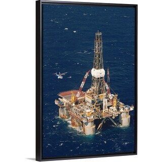 "Offshore Oil Rig" Black Float Frame Canvas Art - Bed Bath & Beyond ...