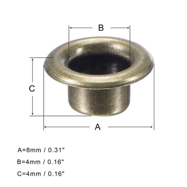 Copper Chrome Plated Eyelets with Washers Rivets Bronze for Bags - Bed ...
