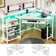 Triangle Corner Desk Small Computer Desk Storage Shelves - Bed Bath ...