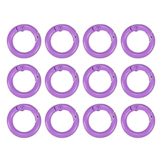 12Pcs Spring O Rings Snap Clip Round Trigger Keyrings Buckle - Bed Bath ...
