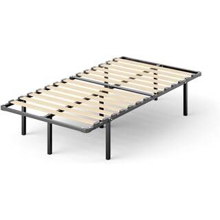Euro Slats Mattress Foundation / 14" Metal Platform Bed Frame / No Box ...