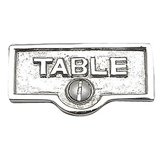 Brass Switch Plate Tags - TABLE Label Sign Chrome Finish Renovators ...
