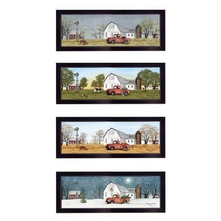 Set Of Four Billy Jacobs Four Seasons Collection V 4-Piece Black Frame ...