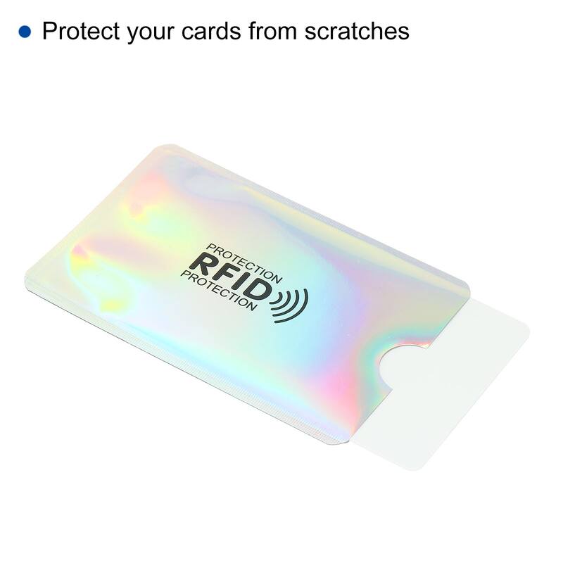 RFID Blocking Credit Card Sleeves Protector Holder Laser Silver 30Pcs ...