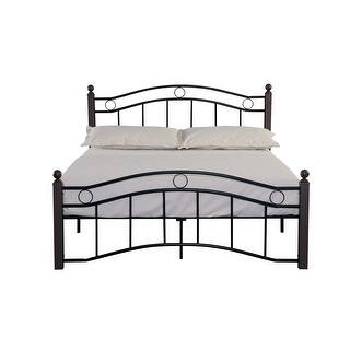 Industrial Full Size Sturdy Metal Bed Frame with Central Support and ...