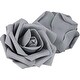 100 Pack 3" Grey Rose Fake Flower Heads for DIY Crafts, Weddings and ...