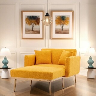 Fantastic Style Chaise Lounge Chair, Mustard - Bed Bath & Beyond - 39979039