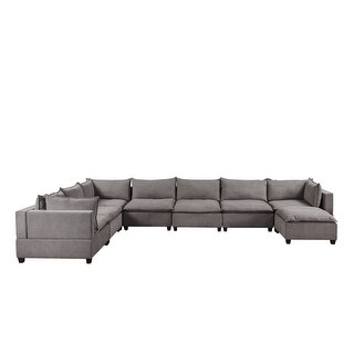 Light Gray 8-Piece Modular Madison Sectional Sofa Chaise - Bed Bath ...