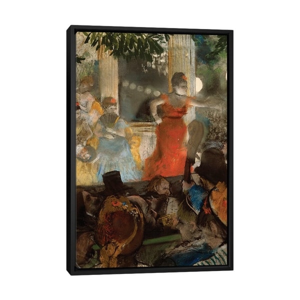 iCanvas "Le cafe concert, a ambassadeurs, 1876" by Edgar Degas Framed ...