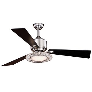 Vaxcel Lighting Clara 52" 3 Blade Indoor Ceiling Fan with An Acrylic ...