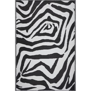 Tropical Zebra Indoor / Outdoor Area Rug - 5'x7' - Bed Bath & Beyond ...