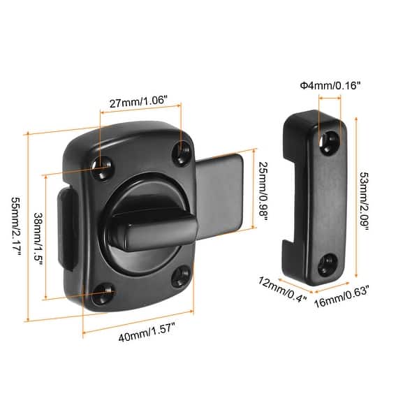 Rotate Bolt Latch, Door Lock Gate Latches Nail-free, 1Pcs - Bed Bath ...