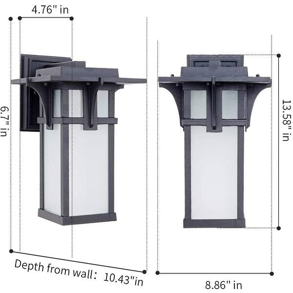Industrial outside wall lights modern glass exterior light fixture ...