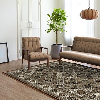 Prime Collection Border Brown/Cream Area Rug - Bed Bath & Beyond - 30932832