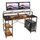 59" Computer Gaming Laptop Table With Monitor Stand Brown - Bed Bath ...