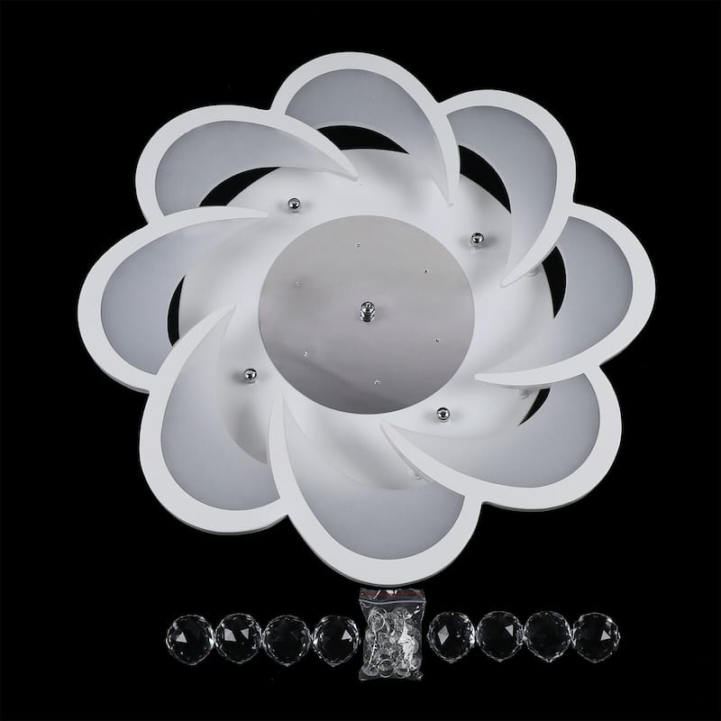 Modern Flower-Shaped LED Ceiling Lighting Crystal Flush Mount - On Sale ...