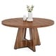 47 Inch Round Dining Table for 4, Wood Farmhouse Dinner Dinning Table ...