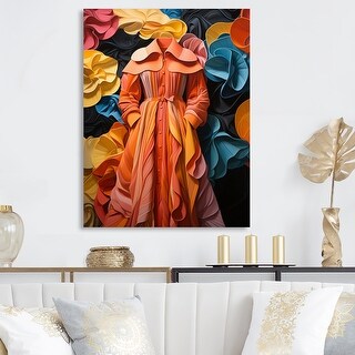 Designart "Fashion Haute Couture Elegance II" Fashion Metal Wall Art ...