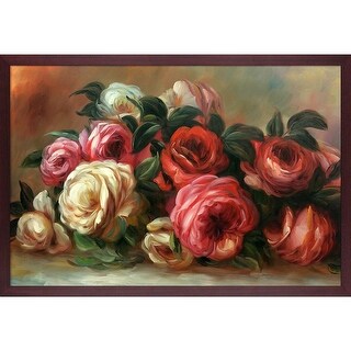 Pierre-Auguste Renoir 'Discarded Roses' Hand Painted Oil Reproduction ...