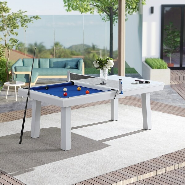 8ft Spencer Marston Cheyenne Dining Pool Table w/Benches - Bed Bath ...