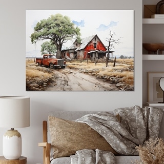 Designart "Farmhouse Homestead Legacy" Farmhouse Wall Art Prints - Bed ...