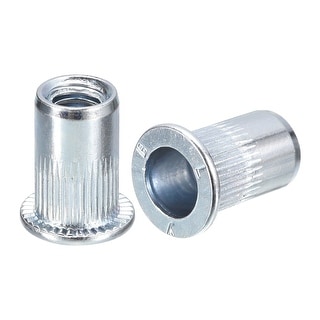 Rivet Nuts 100pcs Zinc Plated Carbon Steel Knurled Threaded Insert Nut ...