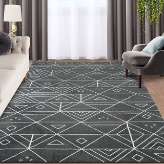 Whizmax Soft Plush Geometric Moroccan Area Rug - Bed Bath & Beyond ...