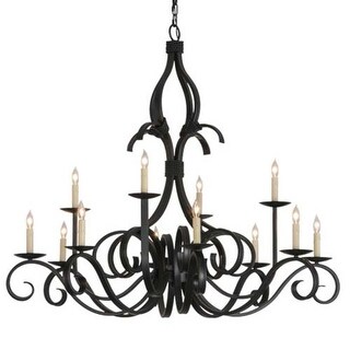 Meyda Tiffany 146034 Cypress 12 Light 48" Wide Taper Candle Style - Bed ...