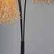 Amber 3-Light 72" Rattan Raffia Arc Floor Lamp in Matte Black ...