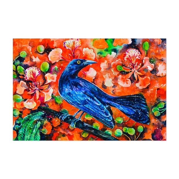 Chango on the Flamboyant Tree Painting Animals Birds Art Print/Poster ...