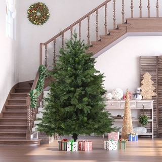 HOMCOM 7 ft. Christmas Tree with Stand, Unlit Christmas Tree - 56*56*82 ...