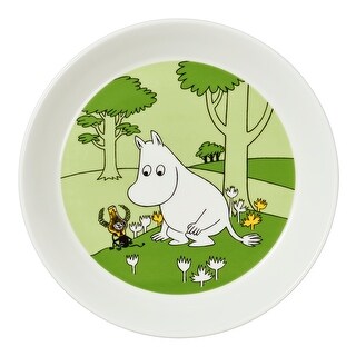 Moomin by Arabia Plate 7.48in Moomintroll Grass-green - Bed Bath ...