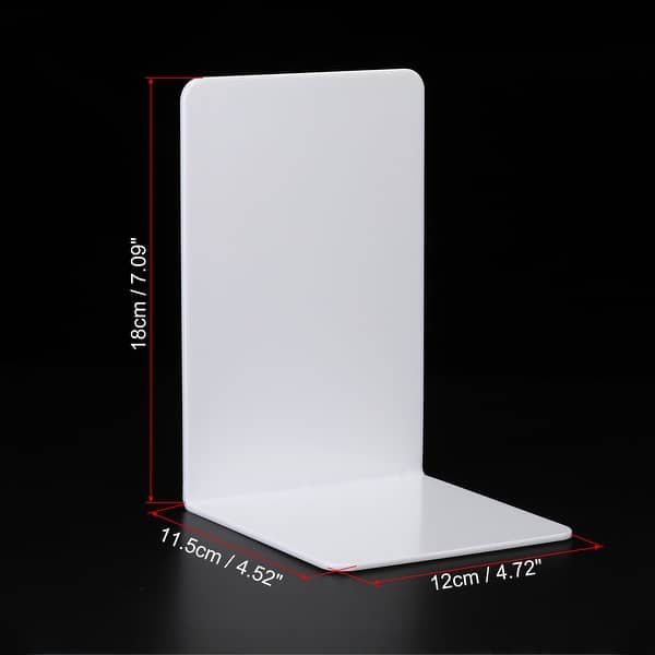 Acrylic Bookends, 6 Pcs L-shaped Book Ends for Shelves Magazine Stand ...