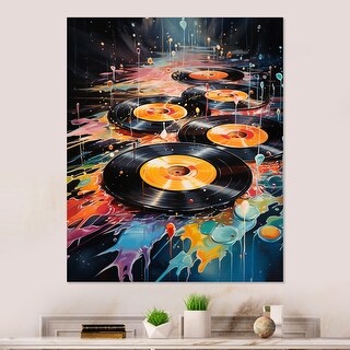 Designart "Vinyl Record Vinyl Dreams I" Vinyl Records Metal Wall Art ...