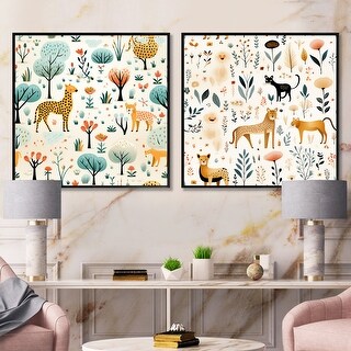 Designart "Contemporary Safari African Animal Prints" Animals Safari ...