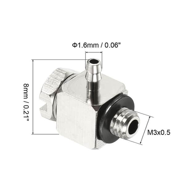 M3x0.5 Male Thread Hose Pipe Fitting Elbow Electroplated Copper ...