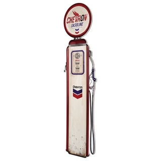 Licensed Chevron Gasoline Gas Pump Plaque Wall Decor - 62" x 17" - 60.5 ...