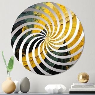 Designart "Amber Abstract Mango Fruit" Fruits Yellow Wall Mirror ...