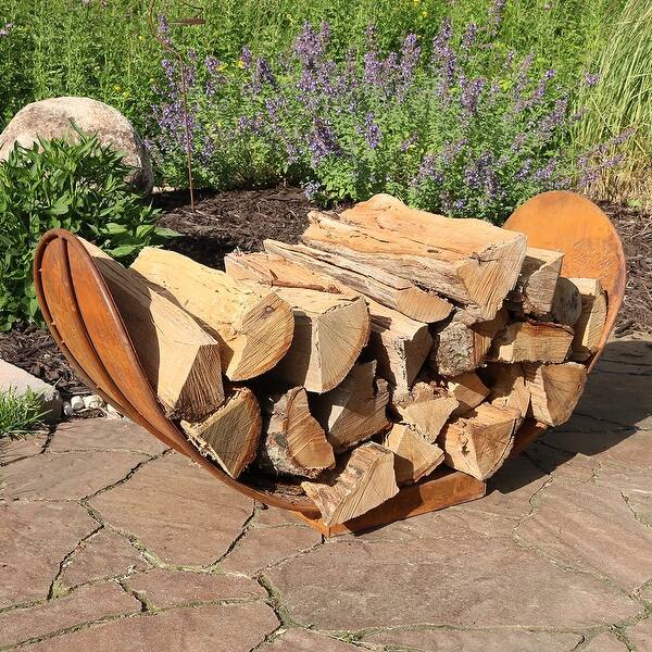 rustic log holder