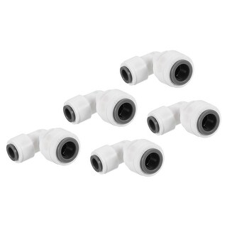 5Pcs Push to Connect Elbow Fittings Reducing Water Fitting White - Bed ...