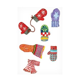 Wendy Edelson 'Snowman Mittens' Canvas Art - Bed Bath & Beyond - 39504865