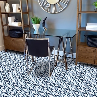 Valencia 8x8 Ceramic Floor & Wall Tile, Dark & Light Blue - Bed Bath ...