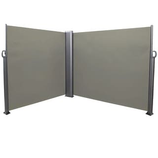 Sunnydaze Corner Patio Retractable Privacy Wall Side Awning - 10 x 6 ...