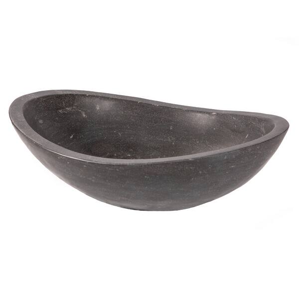 Eden Bath Stone Canoe Sink - Honed Black Limestone - Bed Bath & Beyond ...