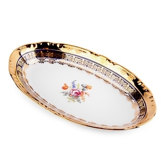 Gardens of Versailles 8.27" Porcelain Serving Oval Dish - Bed Bath ...