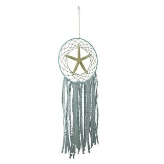 Starfish and Lace Boho Chic Coastal Dreamcatcher - 29 X 9 X 0.25 inches ...